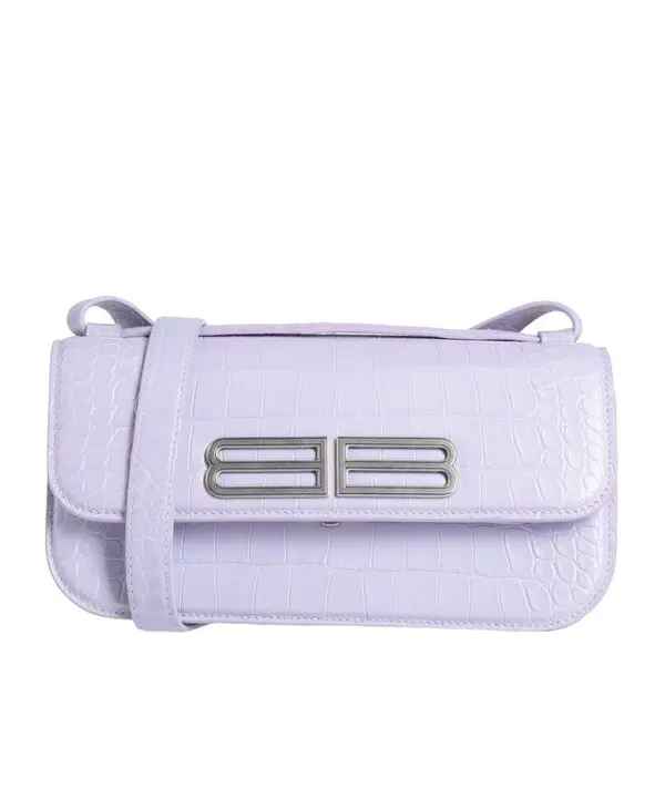 Balenciaga Medium Crocodile-embossed Shoulder Bag