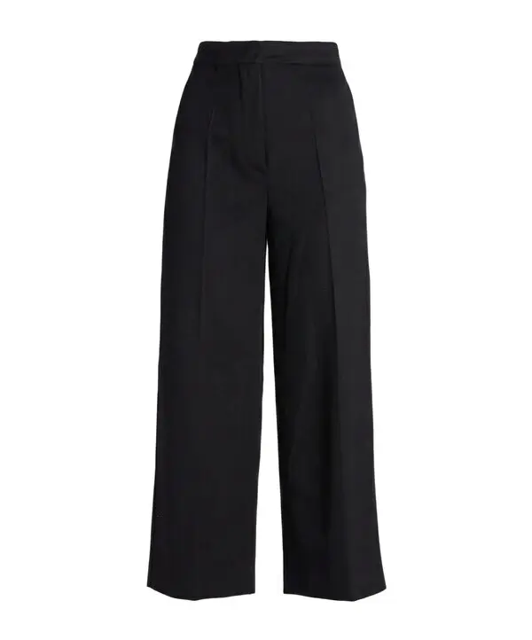 Max Mara Relaxed-fit Wool Trousers - Black