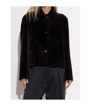 ARMA Fauxfur Collared Cropped Jacket