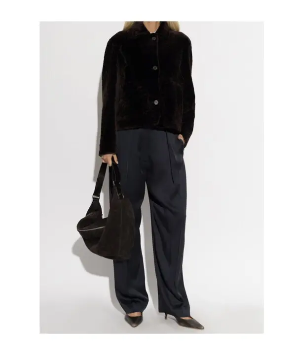 ARMA Fauxfur Collared Cropped Jacket
