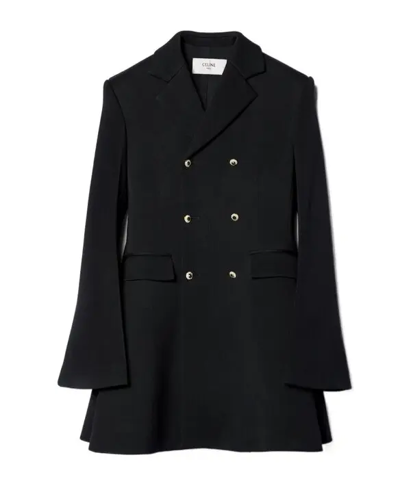 Celine Double-breasted Wool Coat