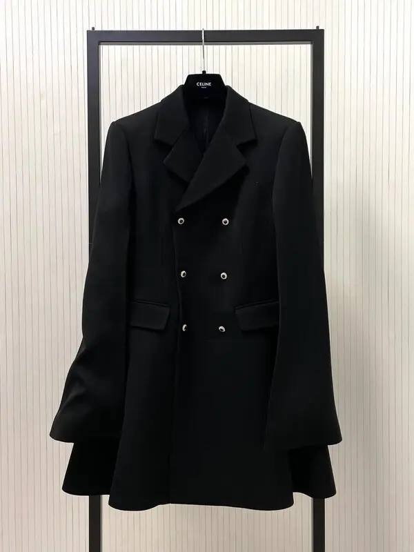 Celine Double-breasted Wool Coat