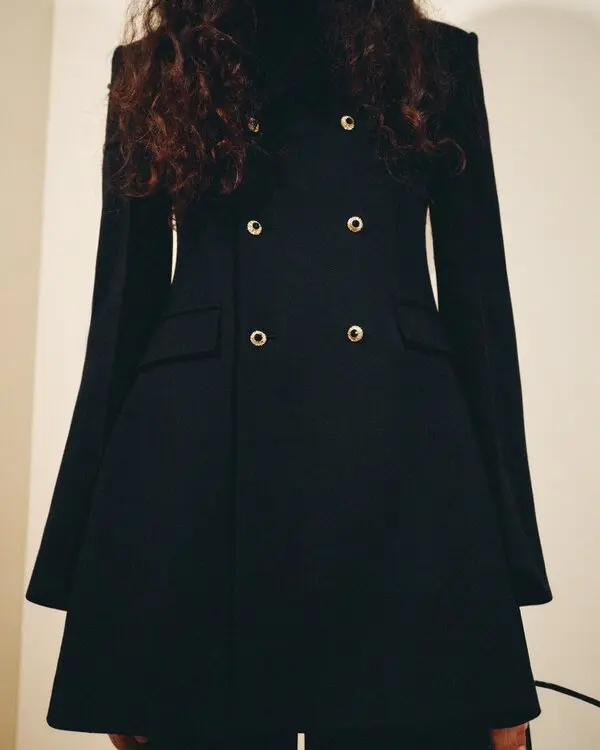 Celine Double-breasted Wool Coat