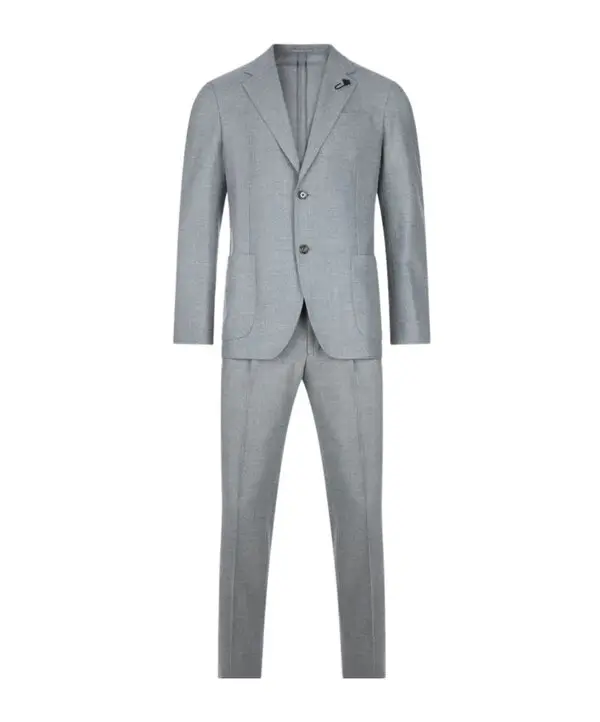 LARDINI Logo Suit Set - Light Gray