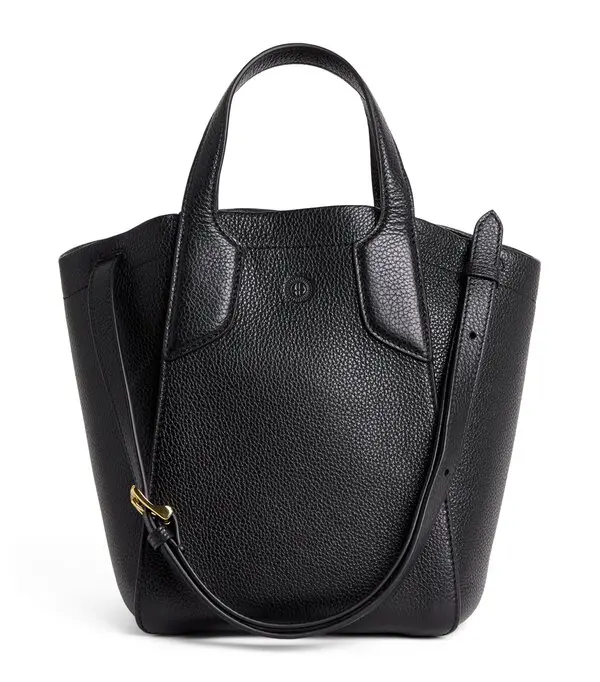 Harrods Small Leather Freya Tote Bag - Black