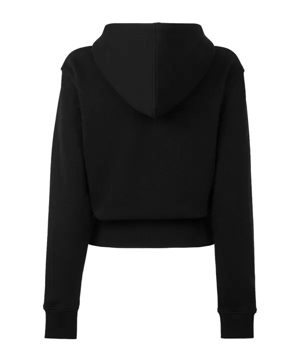 AMI Paris Cropped Fullzip Hooded Sweatshirt