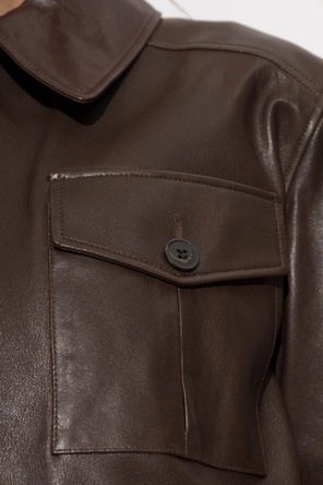 ARMA Collared Cropped Leather Jacket