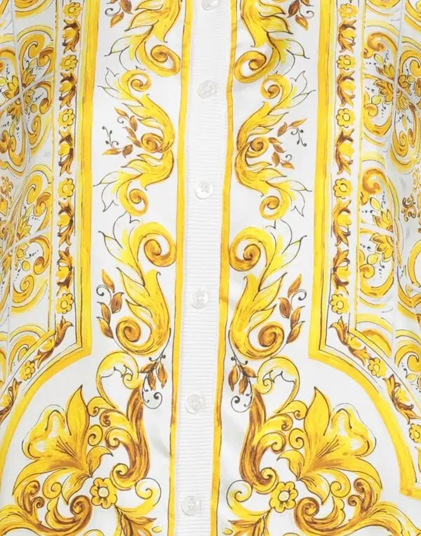 Dolce & Gabbana Long Sleeve Knit Top With Baroque Print