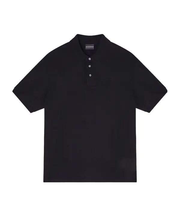 Emporio Armani Short Sleeve Polo Shirt - Black