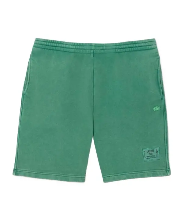 Lacoste Washedeffect Knit Sweat Shorts - Green