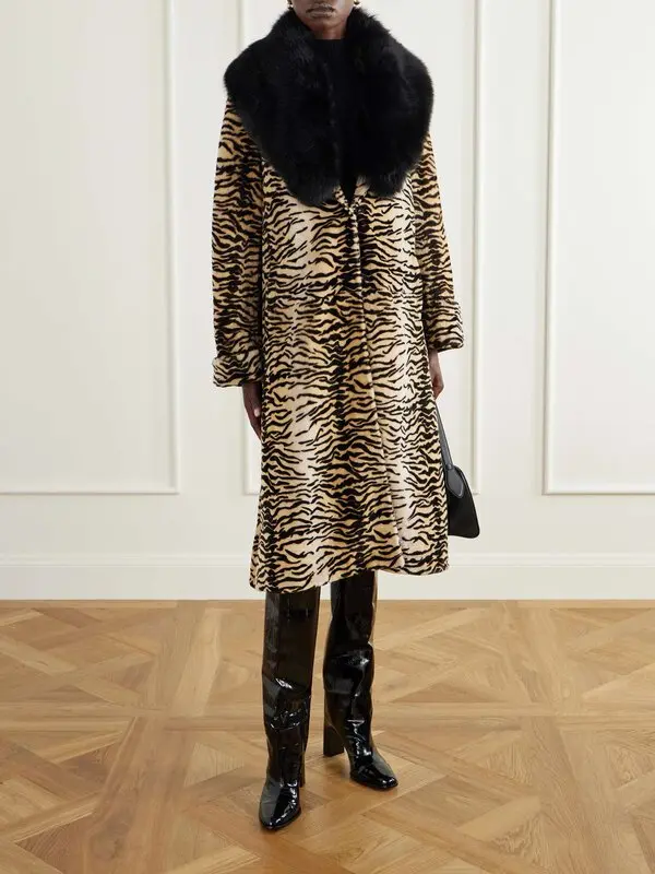 JIMMY CHOO Caly 85 Eel-effect Leather Knee Boots