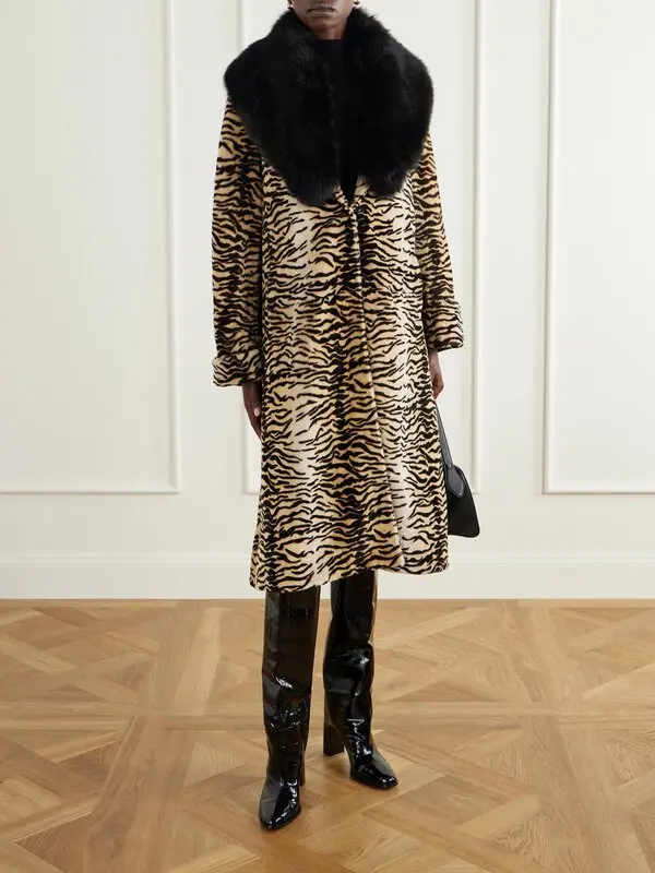 JIMMY CHOO Caly 85 Eel-effect Leather Knee Boots