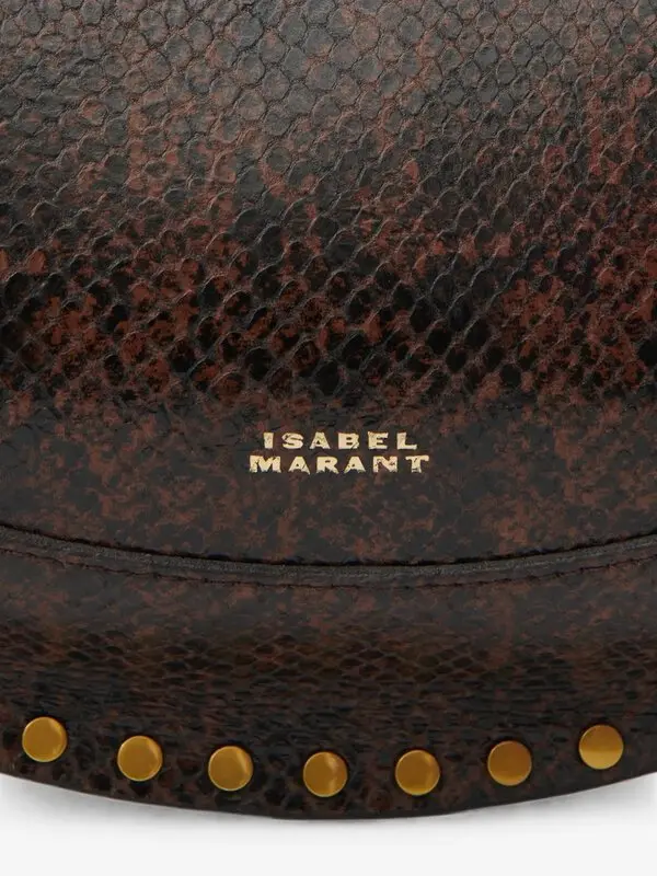 Isabel Marant Étoile Python Print Shoulder Bag With Stud Embellishments