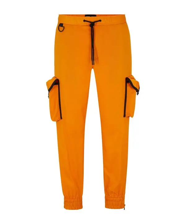 Hugo Boss Drawstring Jogger Cargo Trousers - Orange