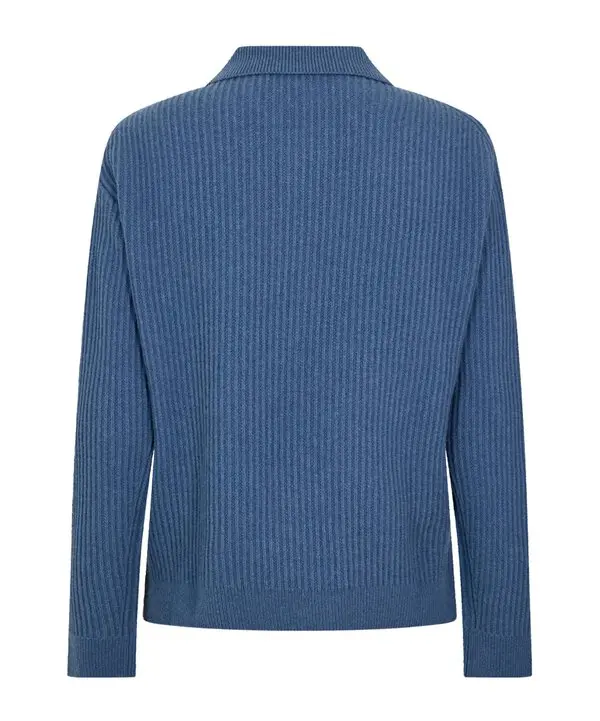 Maison Kitsuné Knitted Long Sleeve Polo Shirt