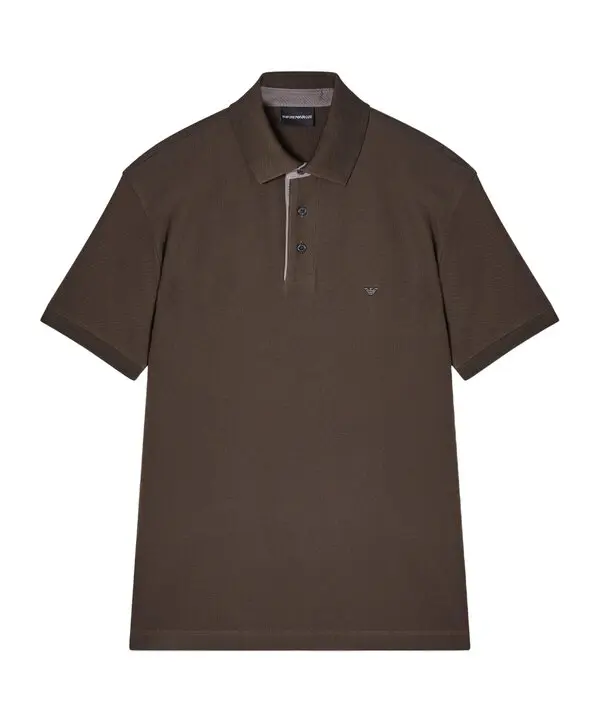 Emporio Armani Short-sleeved Polo Shirt - Brown