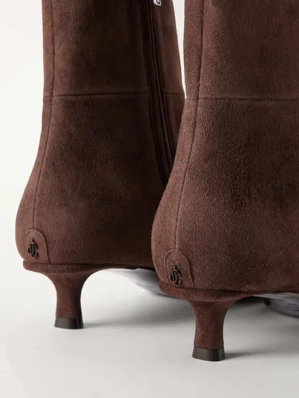 JIMMY CHOO Lory 35 Suede Ankle Boots - Brown