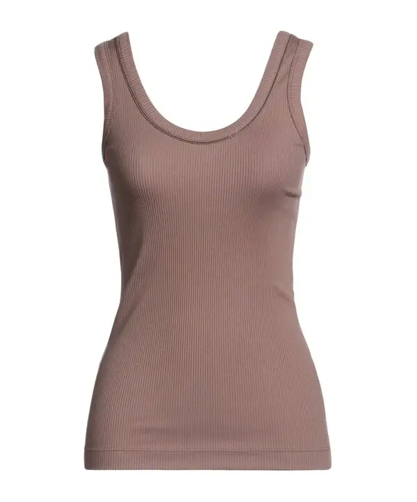 Brunello Cucinelli Sleeveless Solid-colored Stretch Top - Brown
