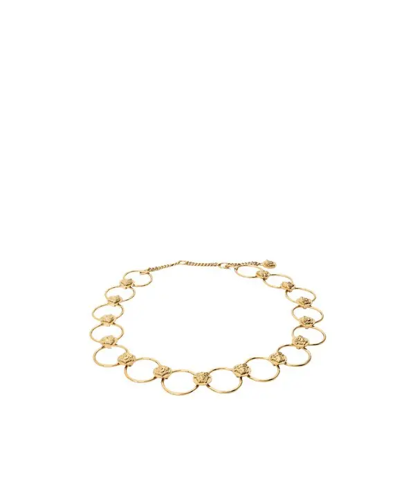 Versace Solid Color Belt - Nude