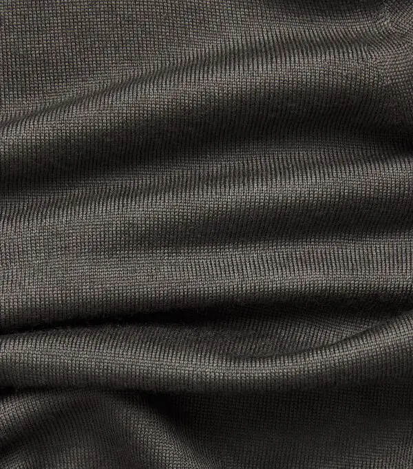Corneliani Virgin Wool Long-sleeve Polo Shirt