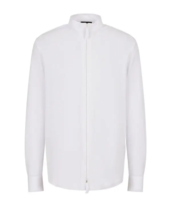 Emporio Armani Standcollar Fullzip Longsleeve Shirt