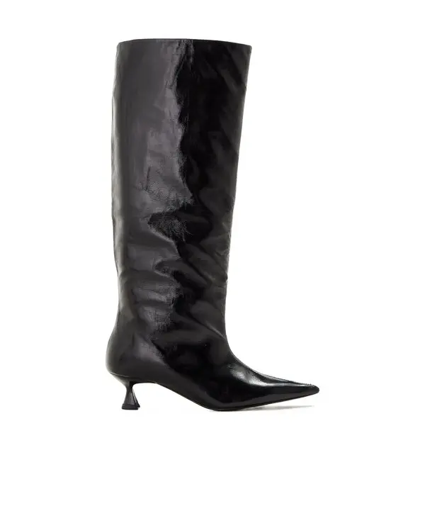 GANNI Glossy Knee-high Boots