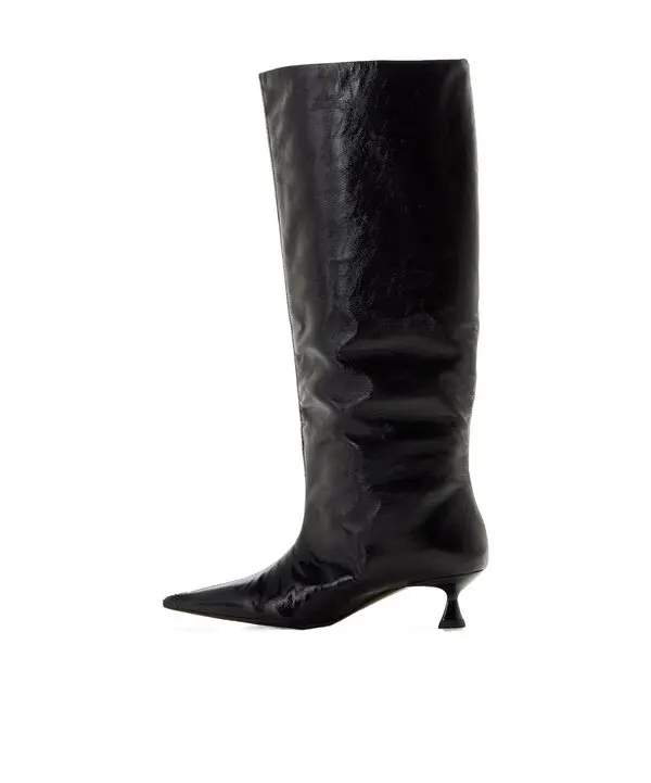 GANNI Glossy Knee-high Boots