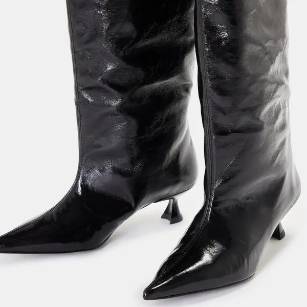GANNI Glossy Knee-high Boots