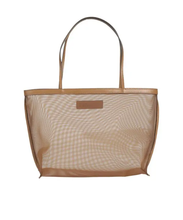 Tory Burch Large Mesh Tote Bag - Brown