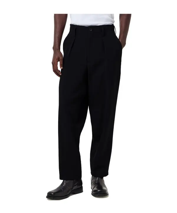 Yohji Yamamoto Pleated Tapered Cropped Trousers