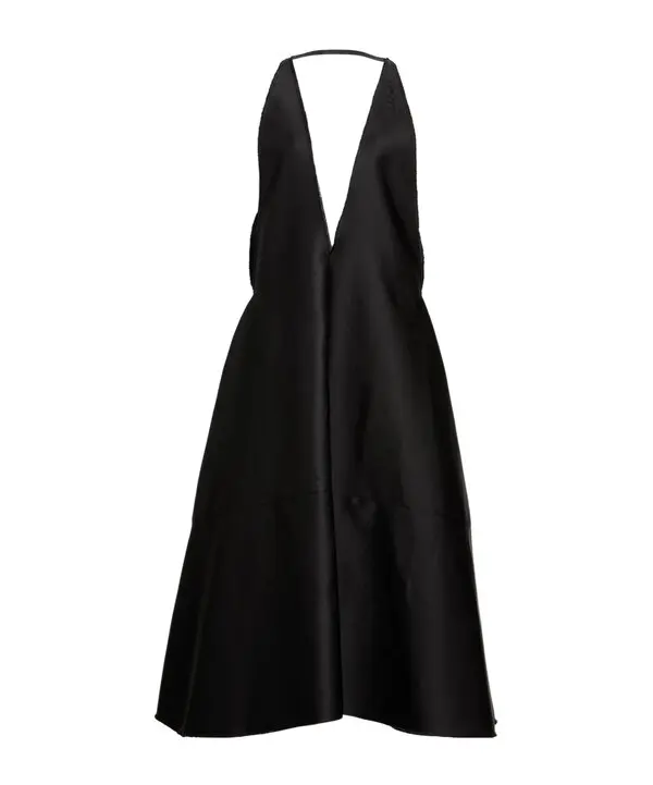 Marni Sleeveless Solid Satin Dress - Black