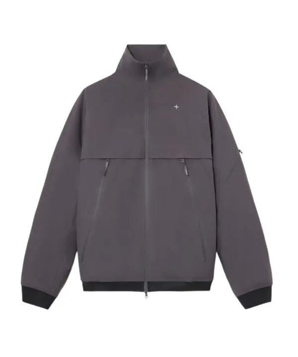 Stone Island Waterproof, Windproof Padded Jacket With Stand Collar - Storm Ash