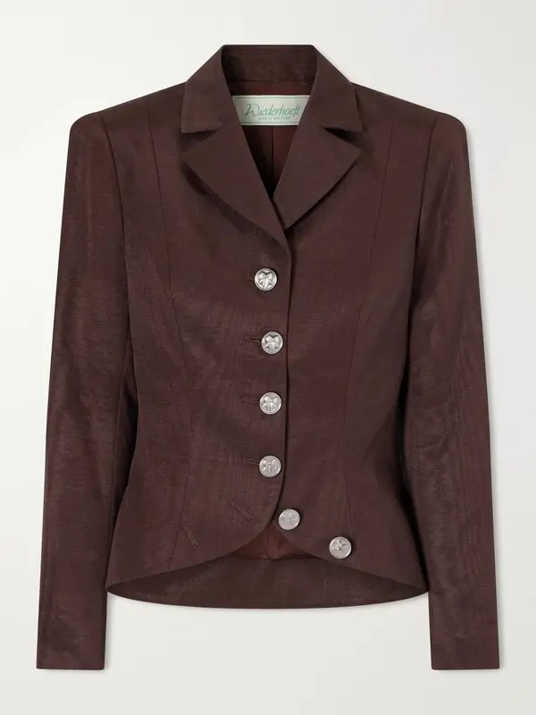 WIEDERHOEFT Twill Embellished Blazer