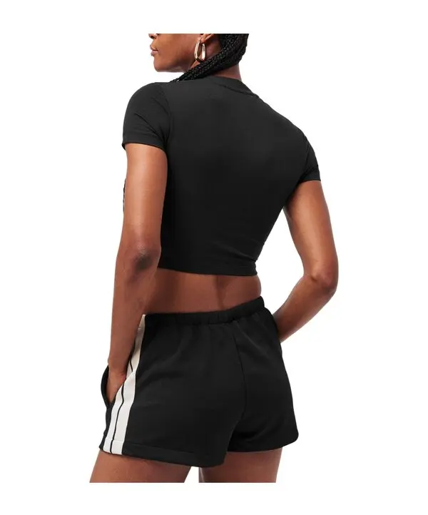 Palm Angels Cropped T-shirt With Gothic Logo