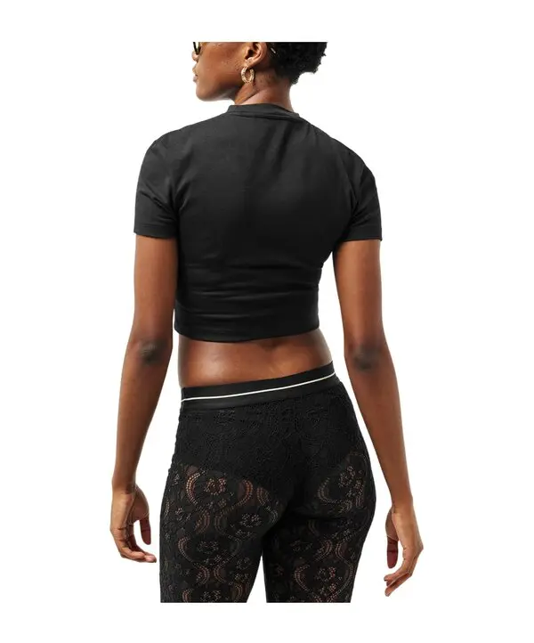 Palm Angels Cropped T-shirt With Gothic Logo