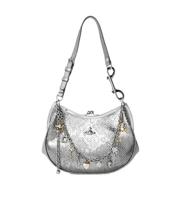 VIVIENNE WESTWOOD Small Shoulder Bag With Frame Closure And Charm Details - No