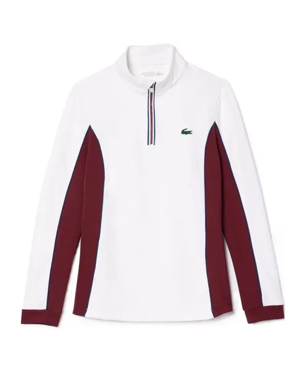 Lacoste Colorblock Half-zip Long Sleeve Top