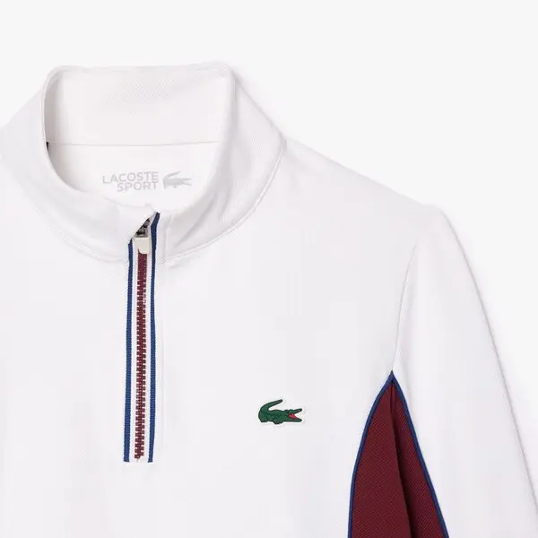 Lacoste Colorblock Half-zip Long Sleeve Top