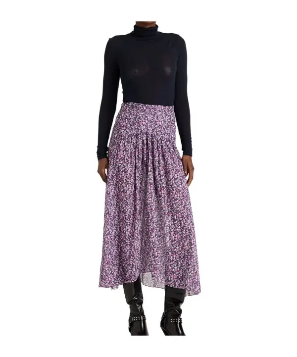 Isabel Marant Étoile Floral Print Flare Skirt