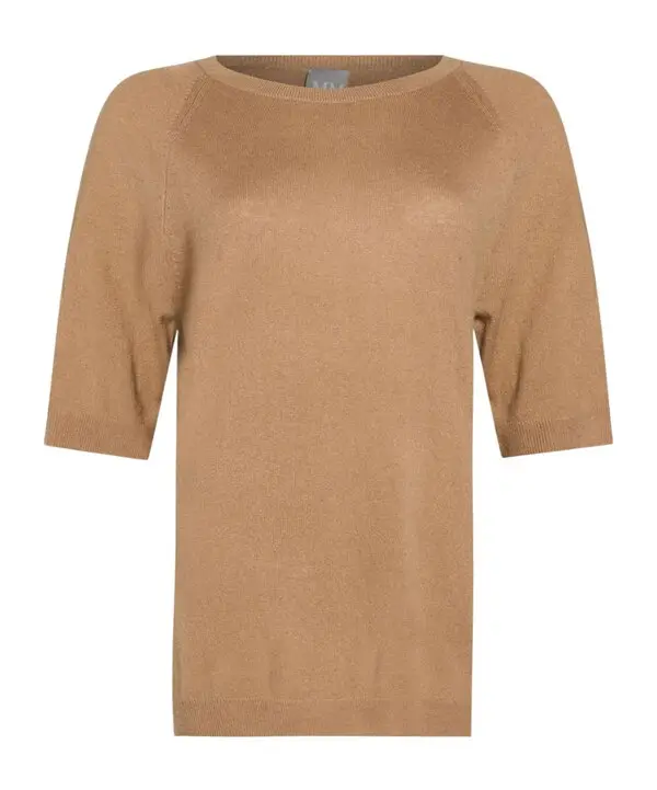 Max Mara Simple Knitted Short-sleeved T-shirt - Light Brown