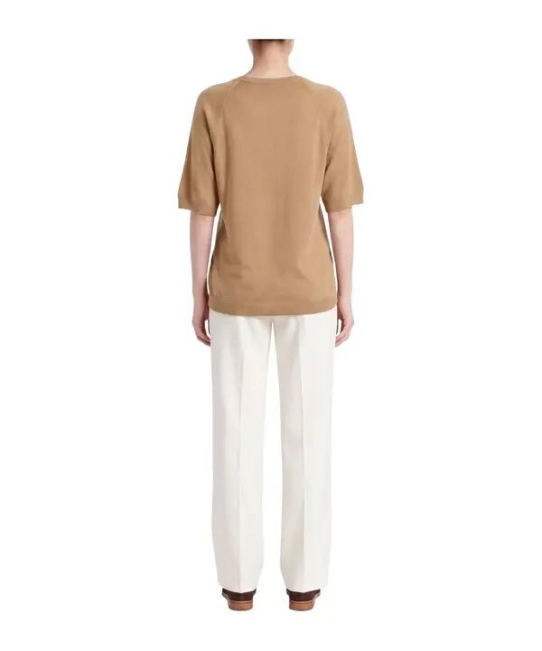 Max Mara Simple Knitted Short-sleeved T-shirt