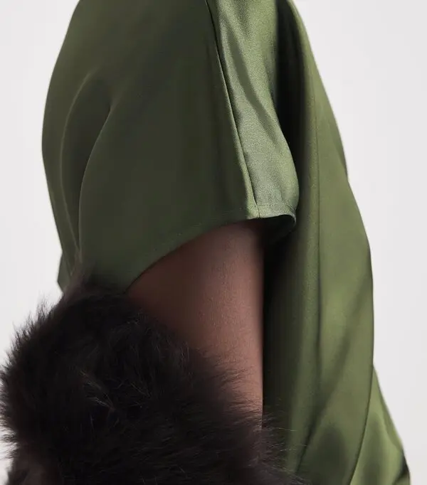 TOTEME Slubbed Slouch-waist Midi Dress - Green
