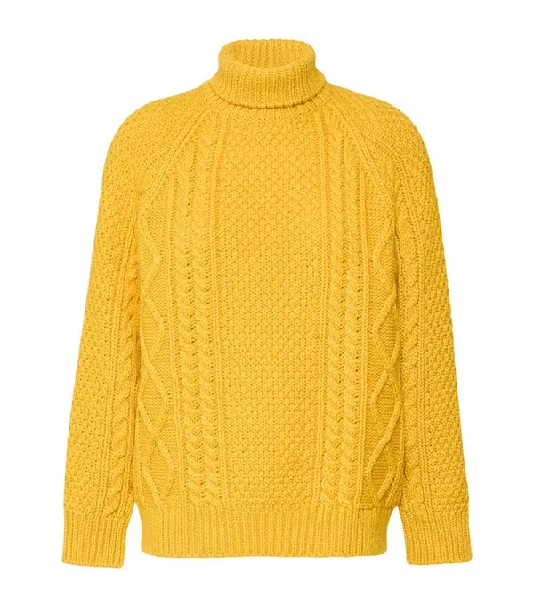 Max Mara Wool-blend Rollneck Sweater - Yellow
