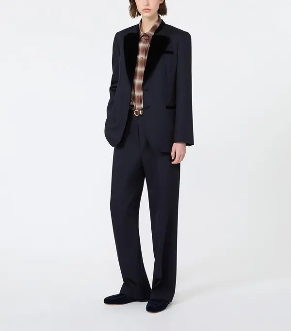 Max Mara Virgin Wool Tailored Trousers