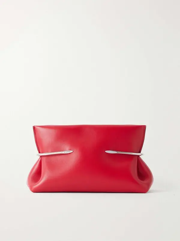 Givenchy Pinch Soft Leather Clutch - Red