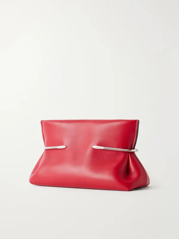 Givenchy Pinch Soft Leather Clutch - Red