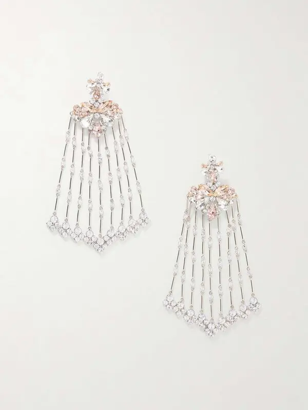 Rabanne Crystal-embellished Silver-tone Earrings - Gold
