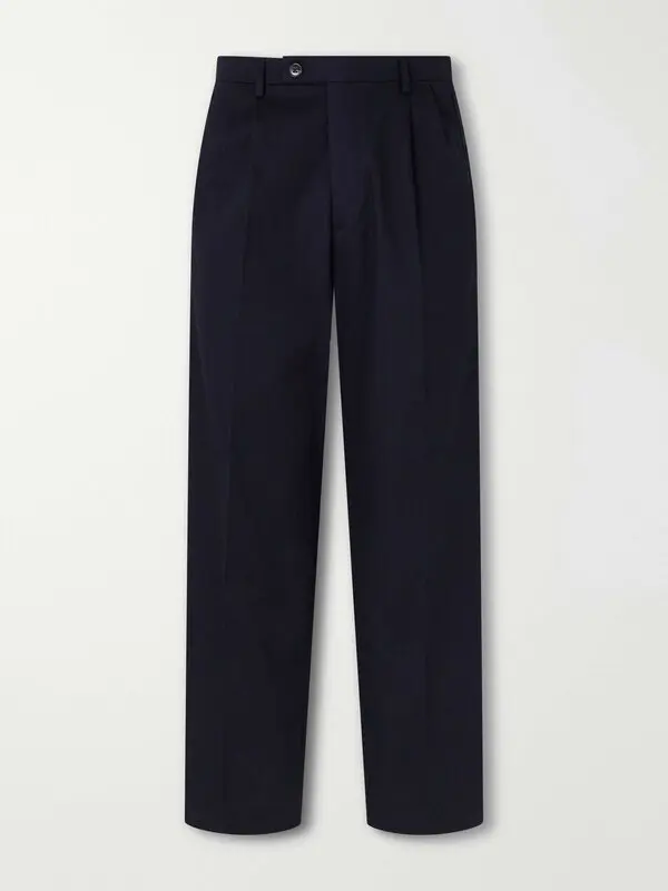 Nn07 Robin 10076 Straight-leg Organic Stretch-cotton Dobby Trousers