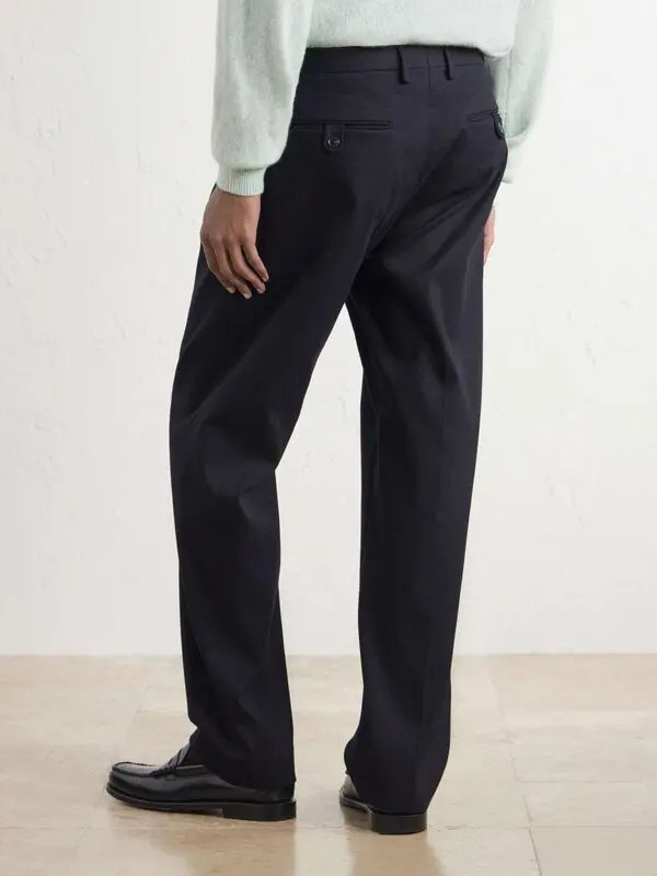 Nn07 Robin 10076 Straight-leg Organic Stretch-cotton Dobby Trousers