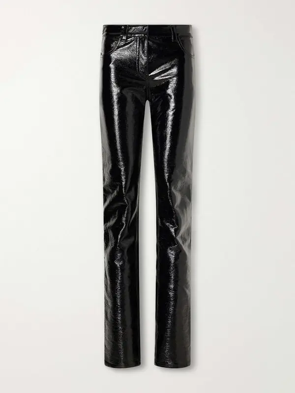 COURREGES Cotton-blend Vinyl Straight-leg Pants